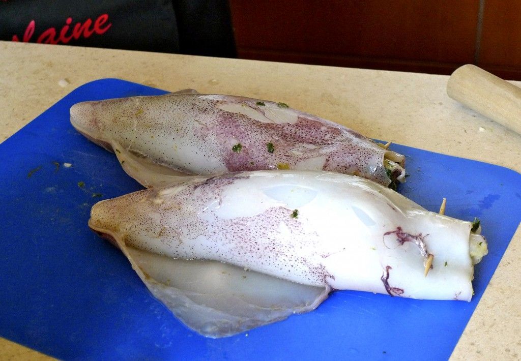 Recipe for Spinach Stuffed Squid - Perfectly Provence