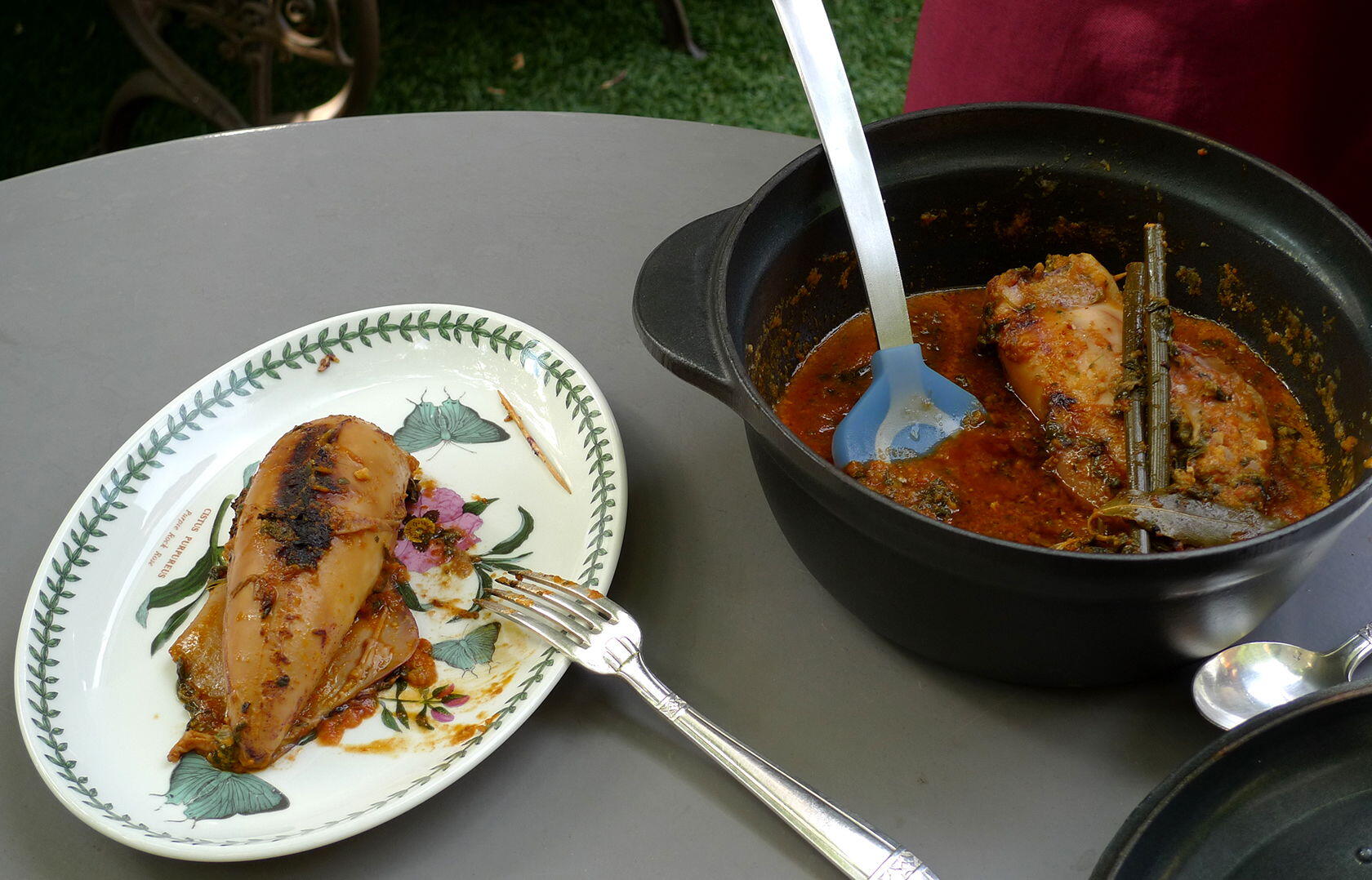 Recipe for Spinach Stuffed Squid - Perfectly Provence