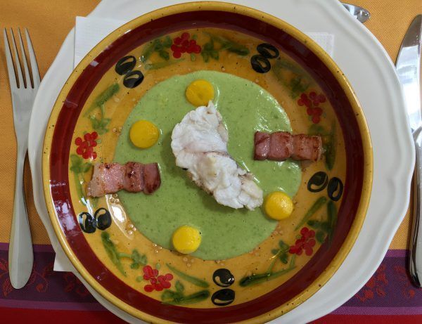 Recipe for Monkfish with cream of peas ''a la Francaise'' - Perfectly ...