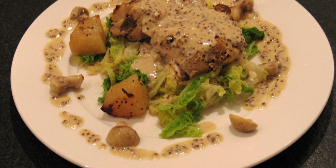 Classic French Recipe Baked Rabbit with Mustard Cream - Perfectly Provence