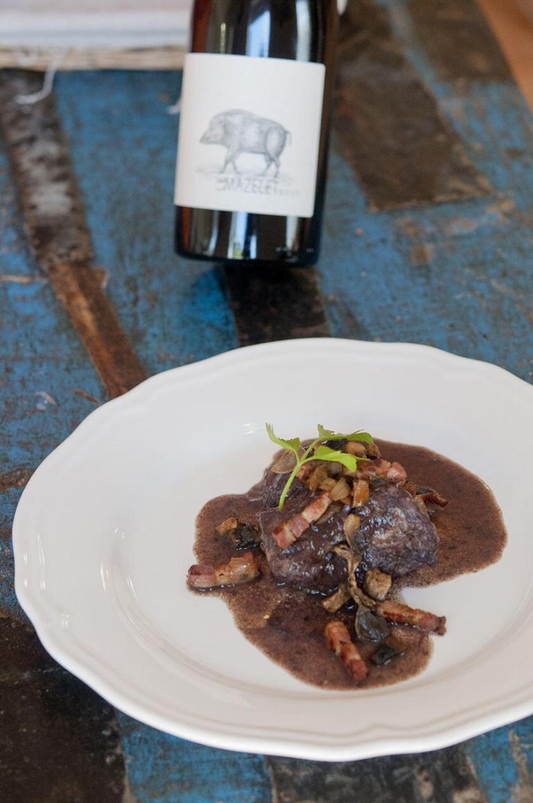 Red Wine Poached Saumonette (Spiny Dogfish) - Perfectly Provence