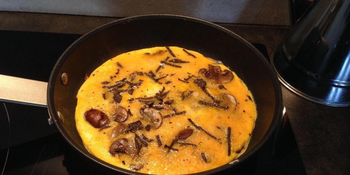 Quick Mushroom Truffle Omelette for Two - Perfectly Provence