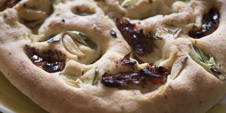 Provencal Fougasse Recipe with Olives and Cherry Tomatoes - Perfectly ...