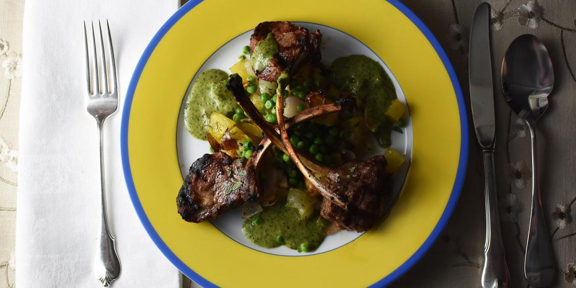 Grilled Lamb Chops with Mint Monet Style - Perfectly Provence