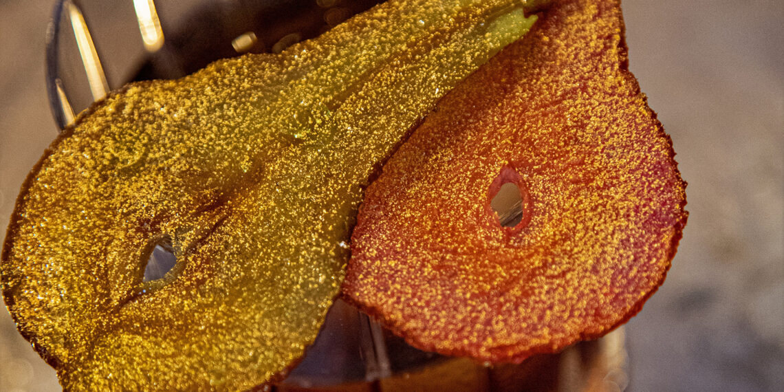 Valentines Cocktail and Festive Stained Glass Pear Slices - Perfectly ...