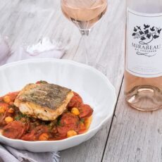 Pan-Roasted Hake with Chorizo and Chickpeas - Perfectly Provence