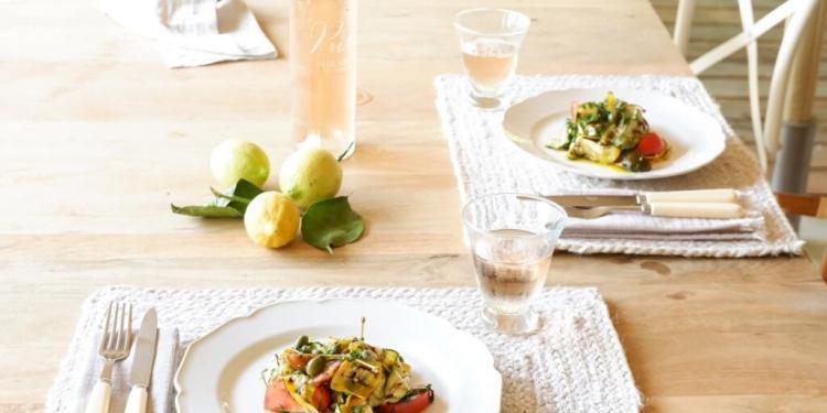 Late Summer Salad with Grilled Zucchini and Tomatoes - Perfectly Provence