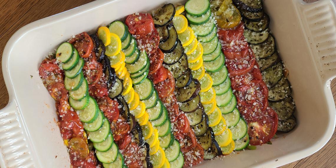 Easy Vegetable Side Dish Provencal Tian - Perfectly Provence