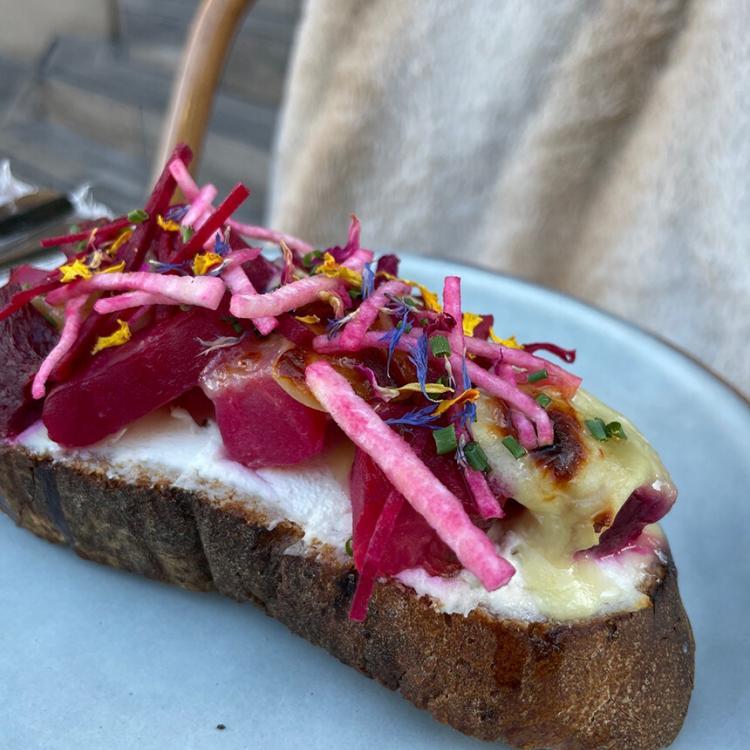 Try this Bruschetta with Beet and Goat Cheese from Café Brun ...